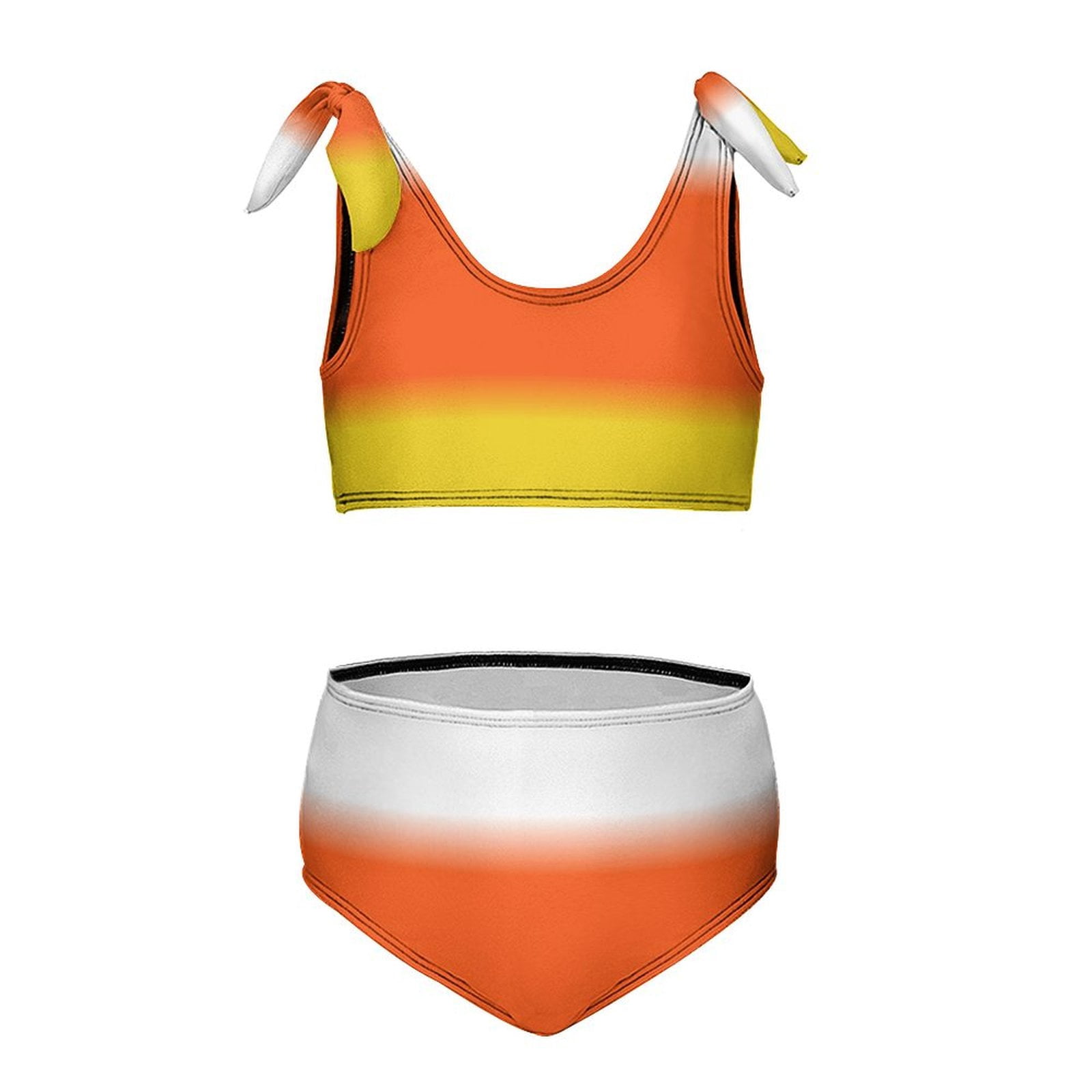 CANDY CORN Colors Ombre Girl's 2 Piece Bikini Set Beach Sport Swimsuit ...