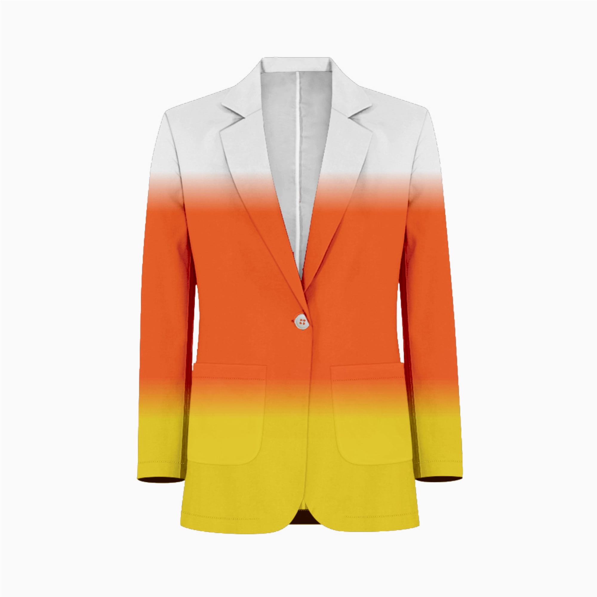 CANDY CORN Colors Ombre Mens Suits Shawl Collar Slim Fit Suit Mens ...