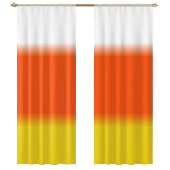 CANDY CORN Colors Ombre Tulle Curtains For Living Room Chiffon Sheer ...