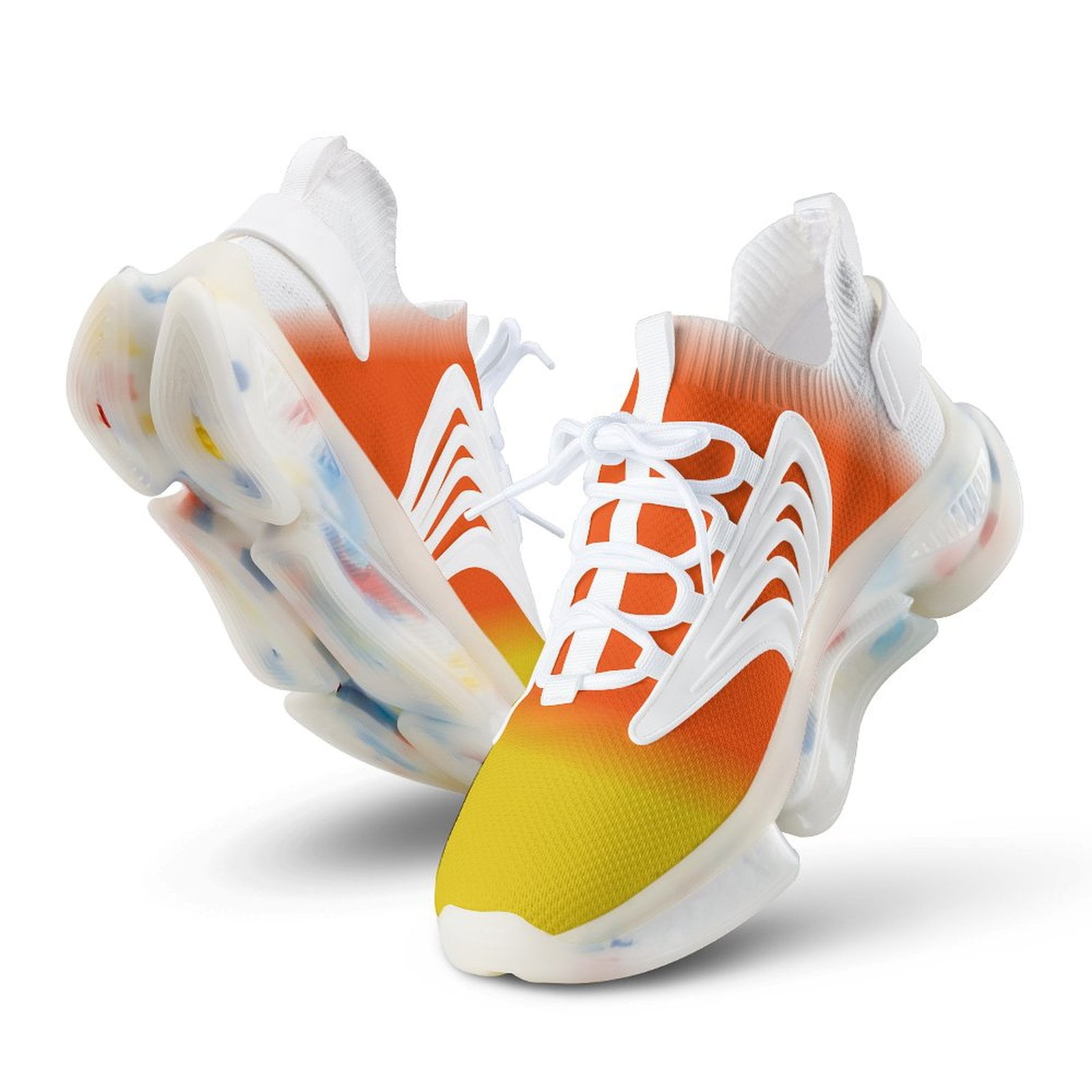 CANDY CORN Colors Ombre Walking Shoes for Men Woman Lightweight Tennis ...