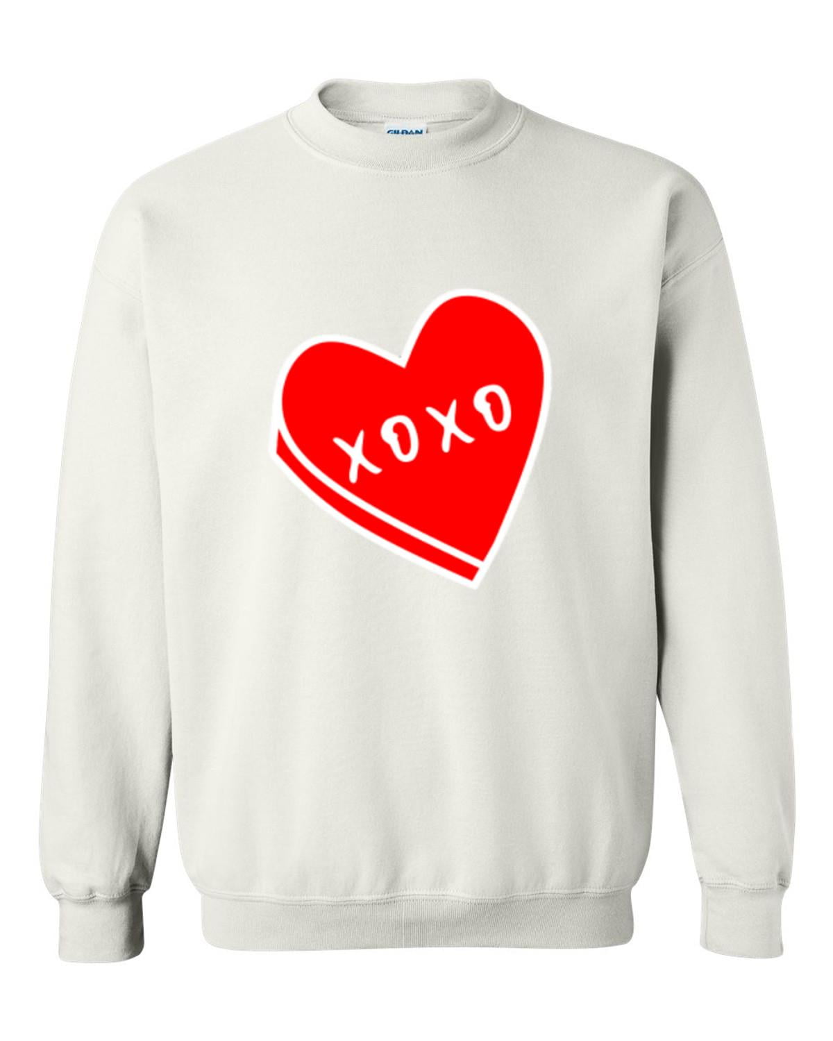 CANDY HEART A Sweet Valentines Day XOXO Love Shape Sweatshirt, for men & women, up to size 5XL ...