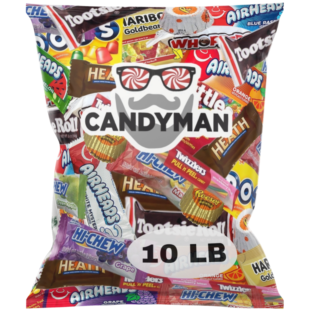 CANDYMAN (10 LBS) Chocolate Candy Bundle with Mixed Fun and Mini Sized ...