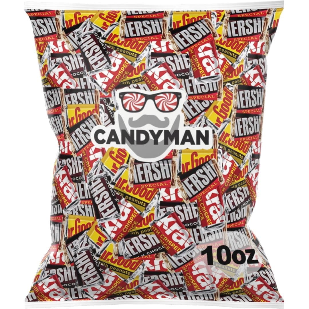 CANDYMAN (10 OZ) Chocolate Candy Bundle of Hershey's Mini Chocolates ...