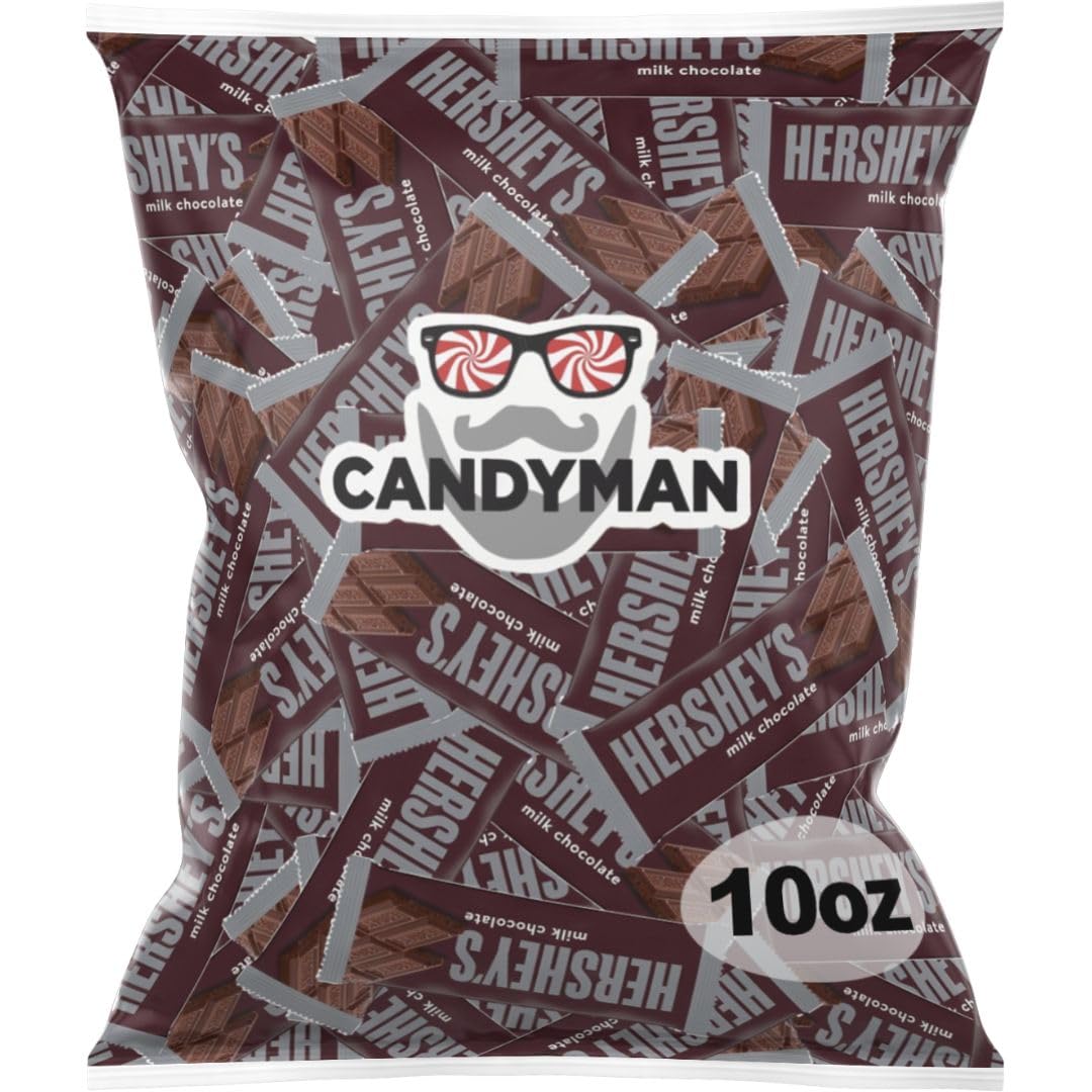 CANDYMAN (10 OZ) Chocolate Candy Bundle of Hershey's bars Individually ...