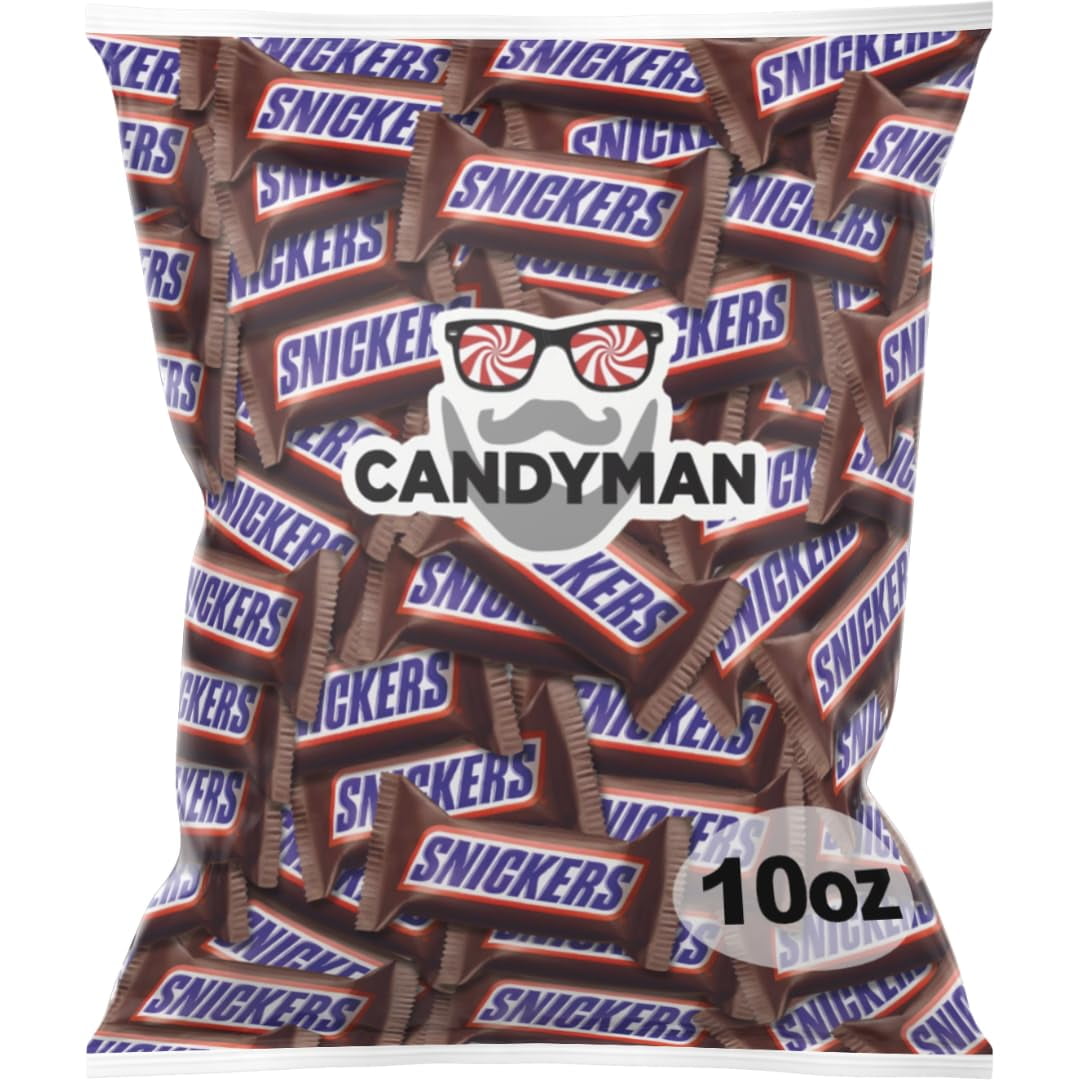 CANDYMAN (10 OZ) Chocolate Candy Bundle of Snickers Fun Size Chocolate ...