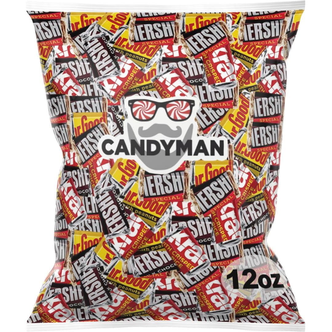 CANDYMAN (12 OZ) Chocolate Candy Bundle of Hershey's Mini Chocolates ...