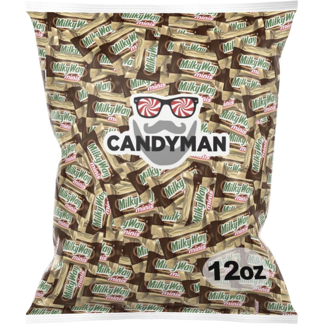 CANDYMAN (12 OZ) Chocolate Candy Bundle of Milky Way Mini Bar Snack ...
