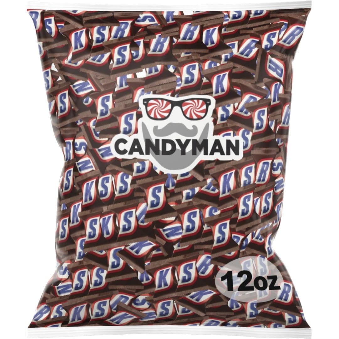 CANDYMAN (12 OZ) Chocolate Candy Bundle of Snickers Mini Bar Snack Pack ...