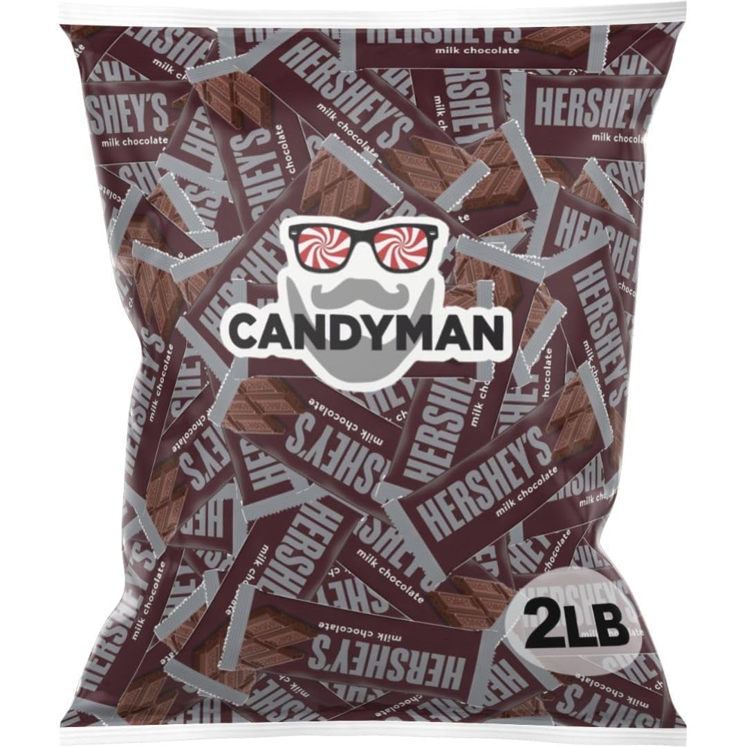 CANDYMAN (2 Lbs) Chocolate Candy Bundle of Hershey's bars Individually ...