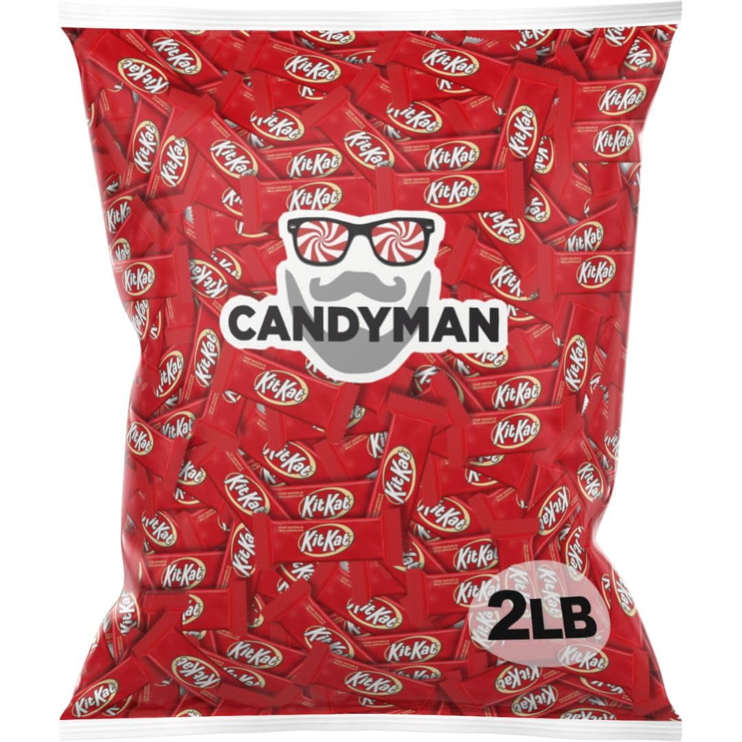 CANDYMAN (2 Lbs) Chocolate Candy Bundle of Kit Kat Individually Wrapped ...