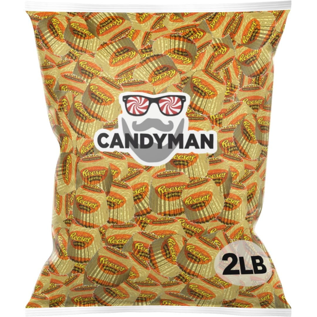 CANDYMAN (2 Lbs) Chocolate Candy Bundle of Reeses Cups Mini Chocolates ...