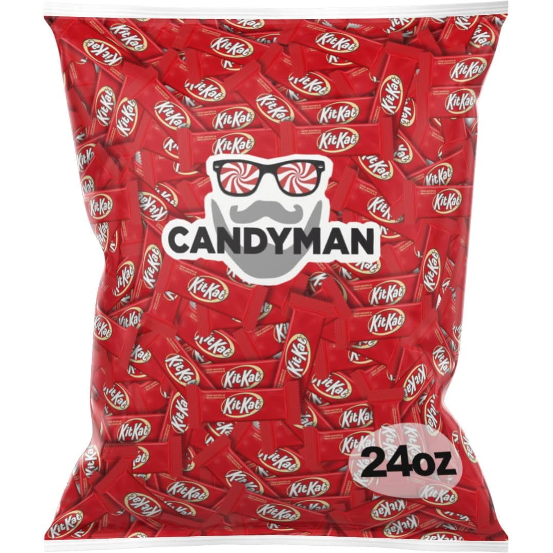 CANDYMAN (24 OZ) Chocolate Candy Bundle of Kit Kat Individually Wrapped ...