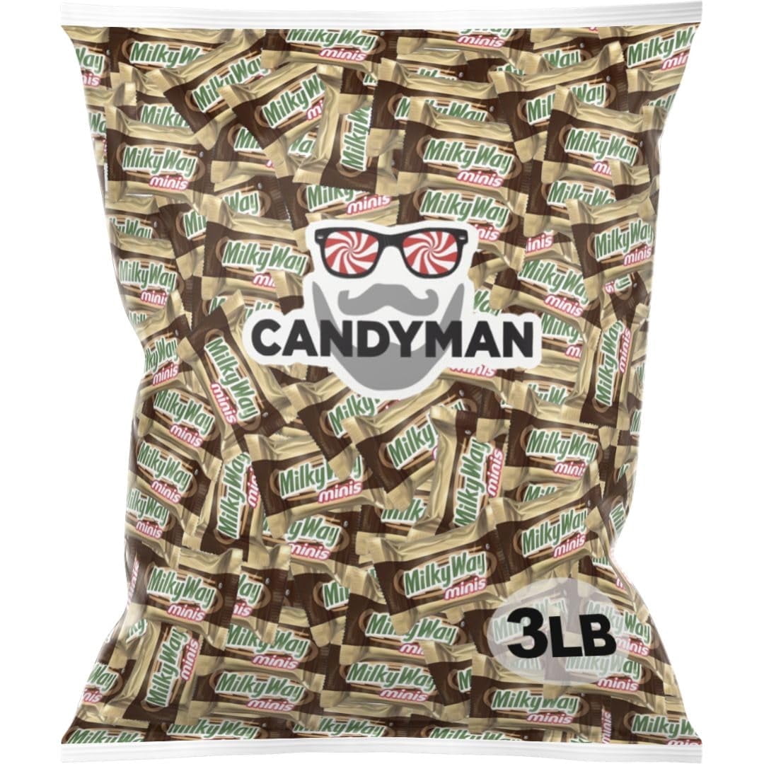 CANDYMAN (3 Lbs) Chocolate Candy Bundle of Milky Way Mini Bar Snack ...