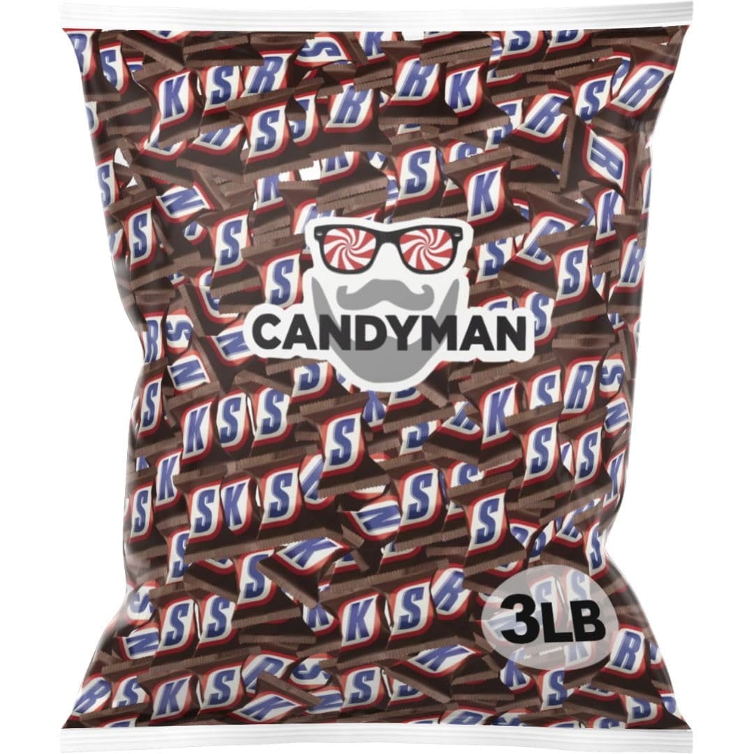 CANDYMAN (3 Lbs) Chocolate Candy Bundle of Snickers Mini Bar Snack Pack ...