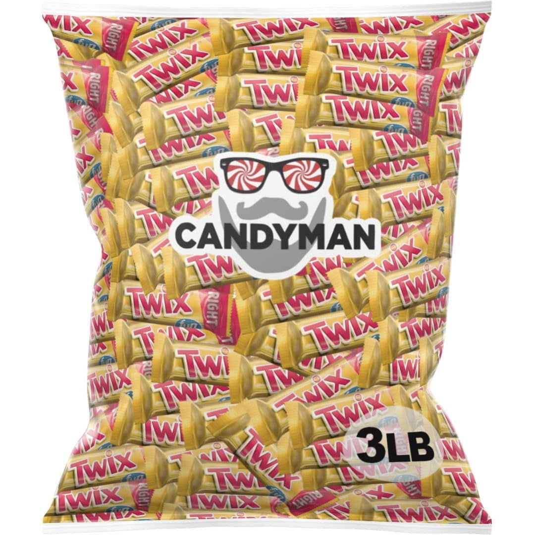 CANDYMAN (3 Lbs) Chocolate Candy Bundle of Twix Fun Size Chocolate Bar ...