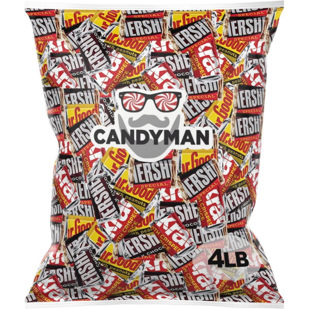 CANDYMAN (4 Lbs) Chocolate Candy Bundle of Hershey's Mini Chocolates ...