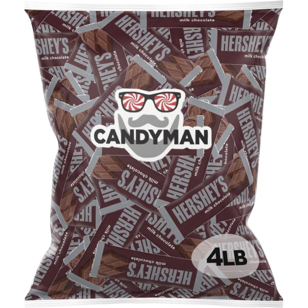 CANDYMAN (4 Lbs) Chocolate Candy Bundle of Hershey's bars Individually ...