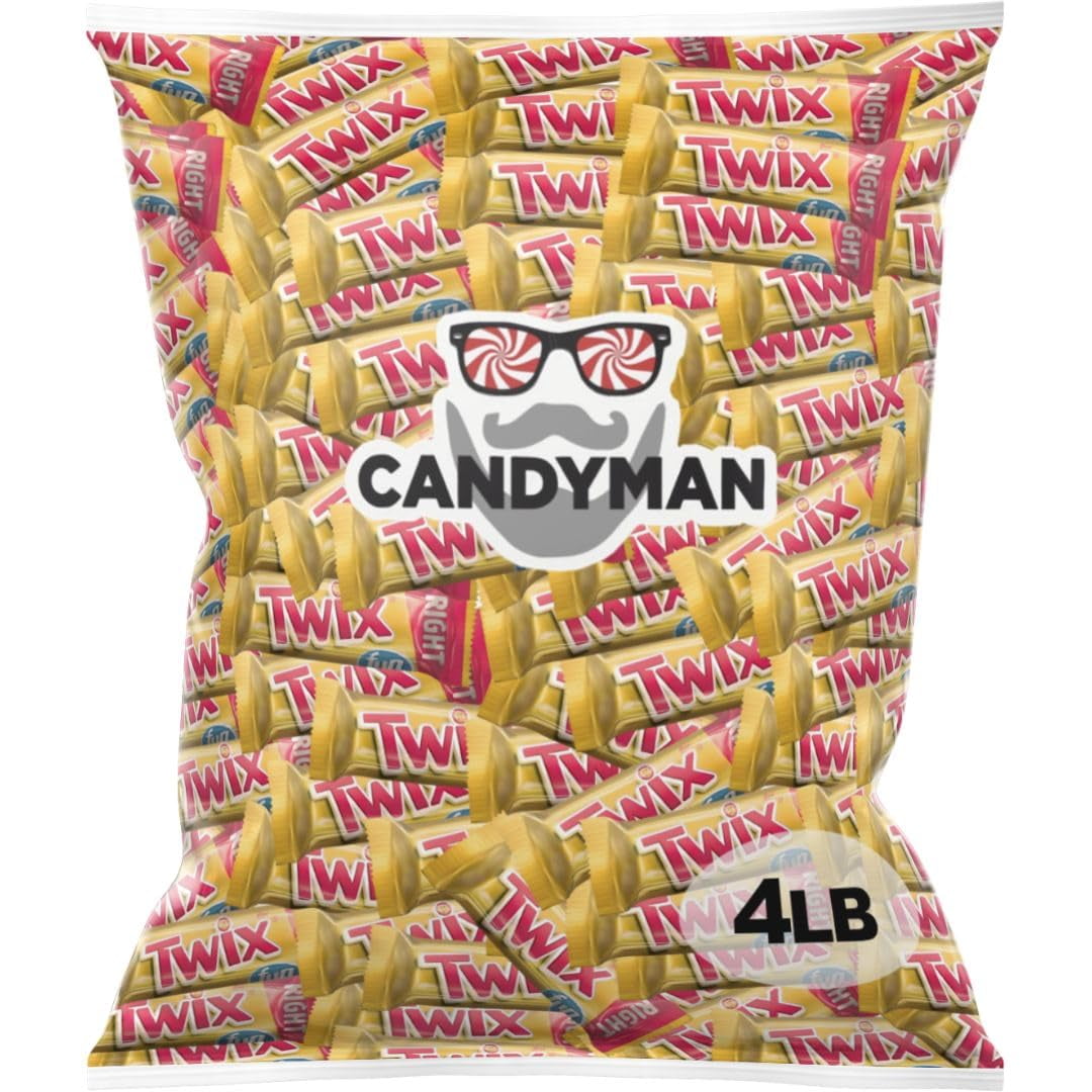 Candyman 4 Lbs Chocolate Candy Bundle Of Twix Fun Size Chocolate Bar Snack Pack Individually