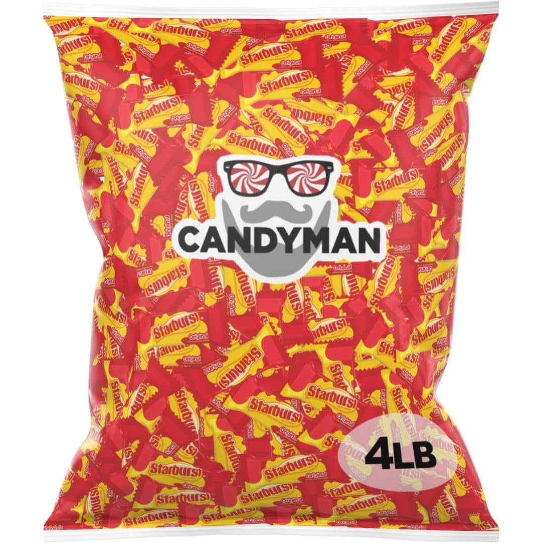 CANDYMAN 4 Pounds Bundle of Starbursts Candy Bulk, Fruit Flavored ...