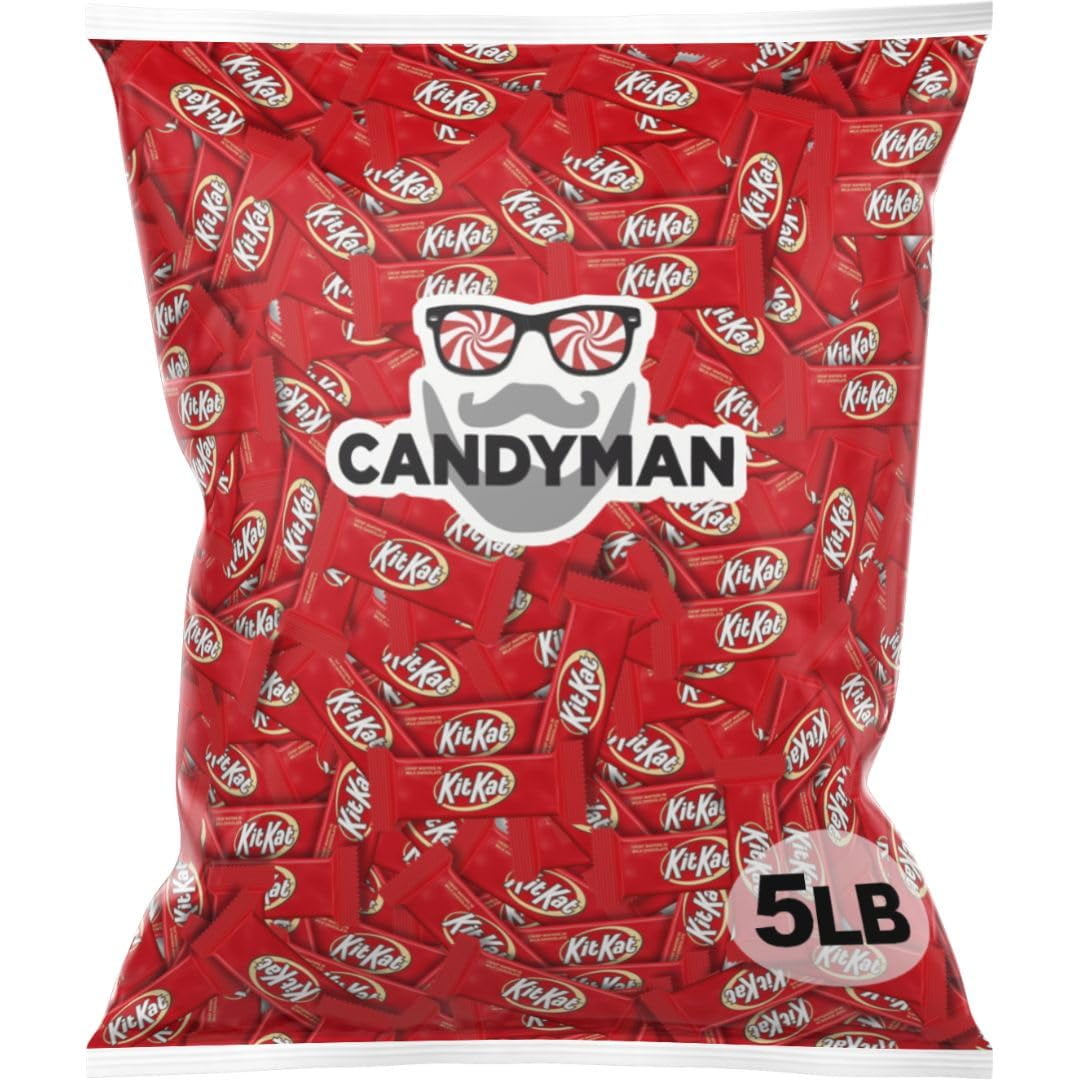 CANDYMAN (5 Lbs) Chocolate Candy Bundle of Kit Kat Individually Wrapped Candy Snack Size Candy ...