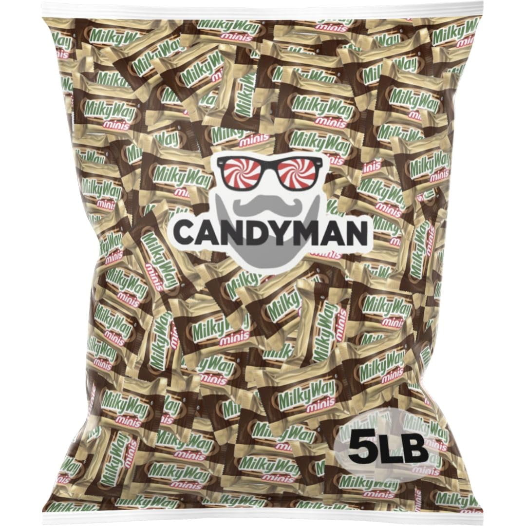 CANDYMAN (5 Lbs) Chocolate Candy Bundle of Milky Way Mini Bar Snack ...