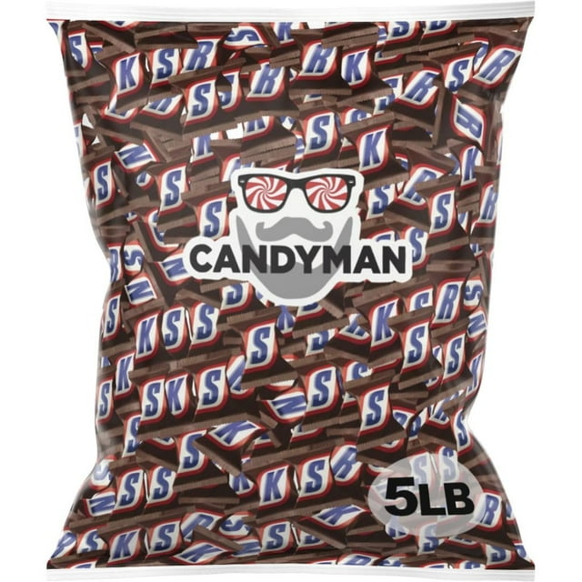 CANDYMAN (5 Lbs) Chocolate Candy Bundle of Snickers Mini Bar Snack Pack ...