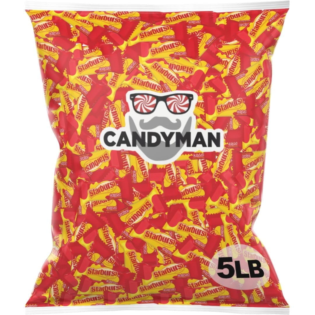 CANDYMAN 5 Pounds Bundle of Starbursts Candy Bulk, Fruit Flavored ...