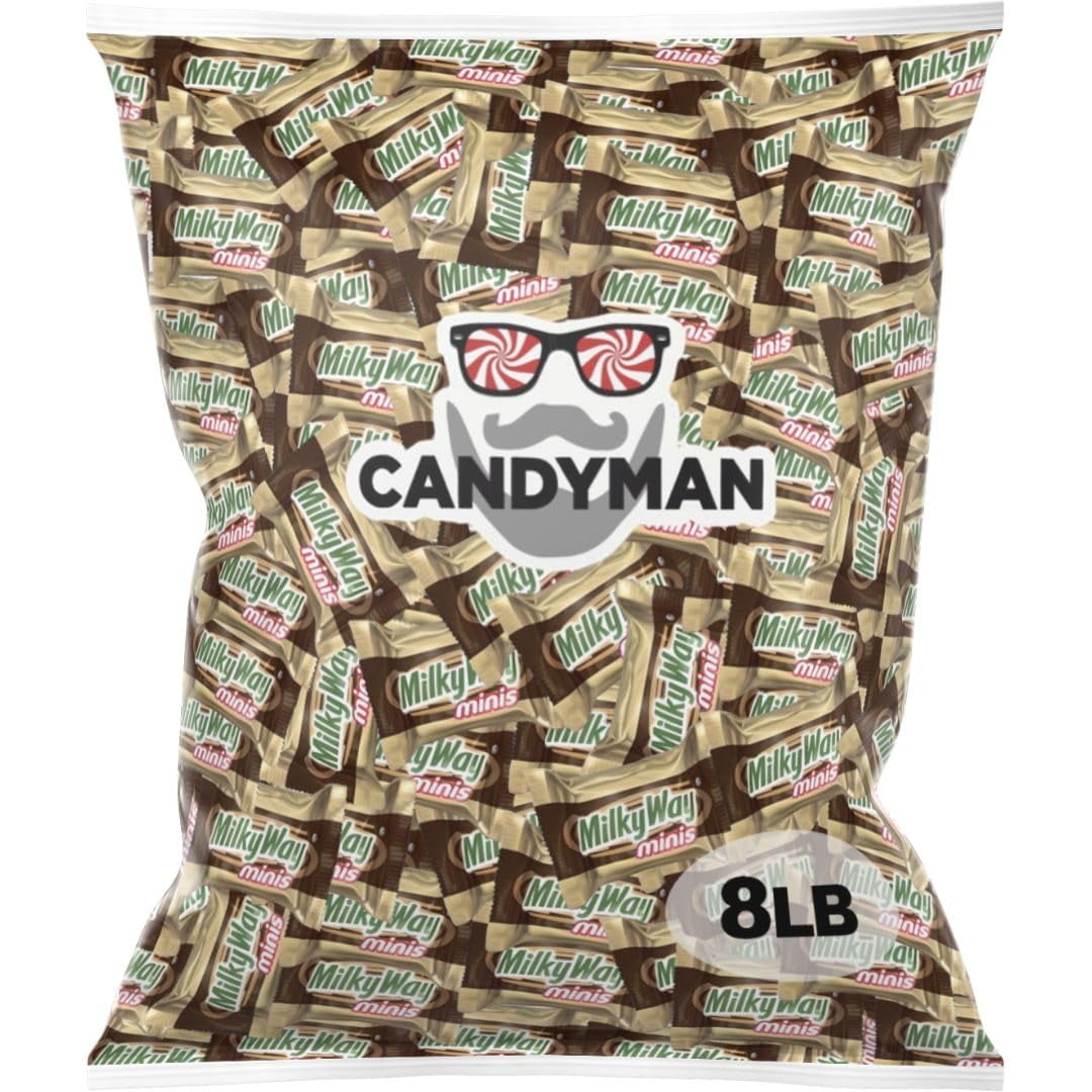 CANDYMAN (8 Lbs) Chocolate Candy Bundle of Milky Way Mini Bar Snack ...