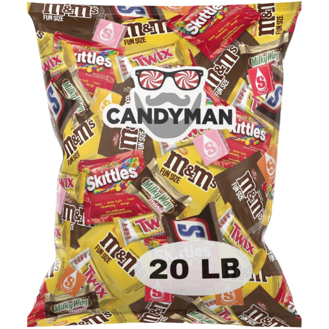 CANDYMAN Bulk Assorted Candy Variety Pack Individually Wrapped ...