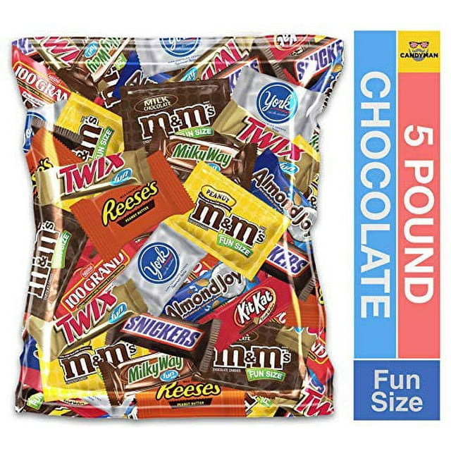 CANDYMAN Bundle of (5 Pound) Variety Assortment Chocolate Mix Bulk Pack ...