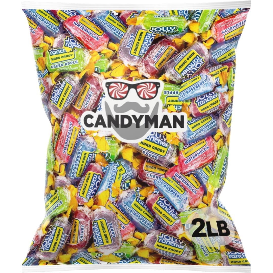 CANDYMAN Bundle of Jolly Ranchers 2 Pound Individually Wrapped Candy ...
