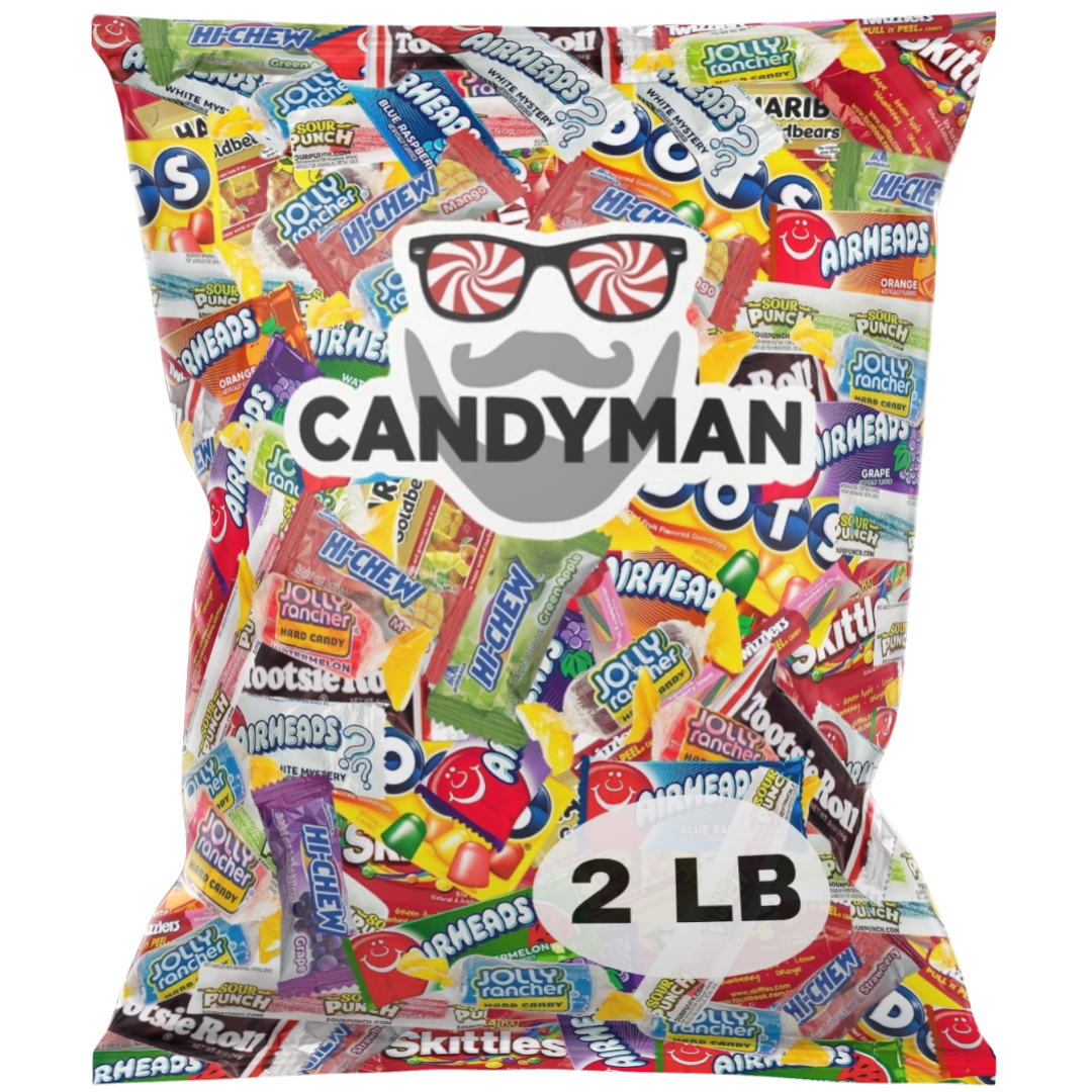 CANDYMAN Party Mix – 2 lb Bulk Candy Assortment – Individually Wrapped ...