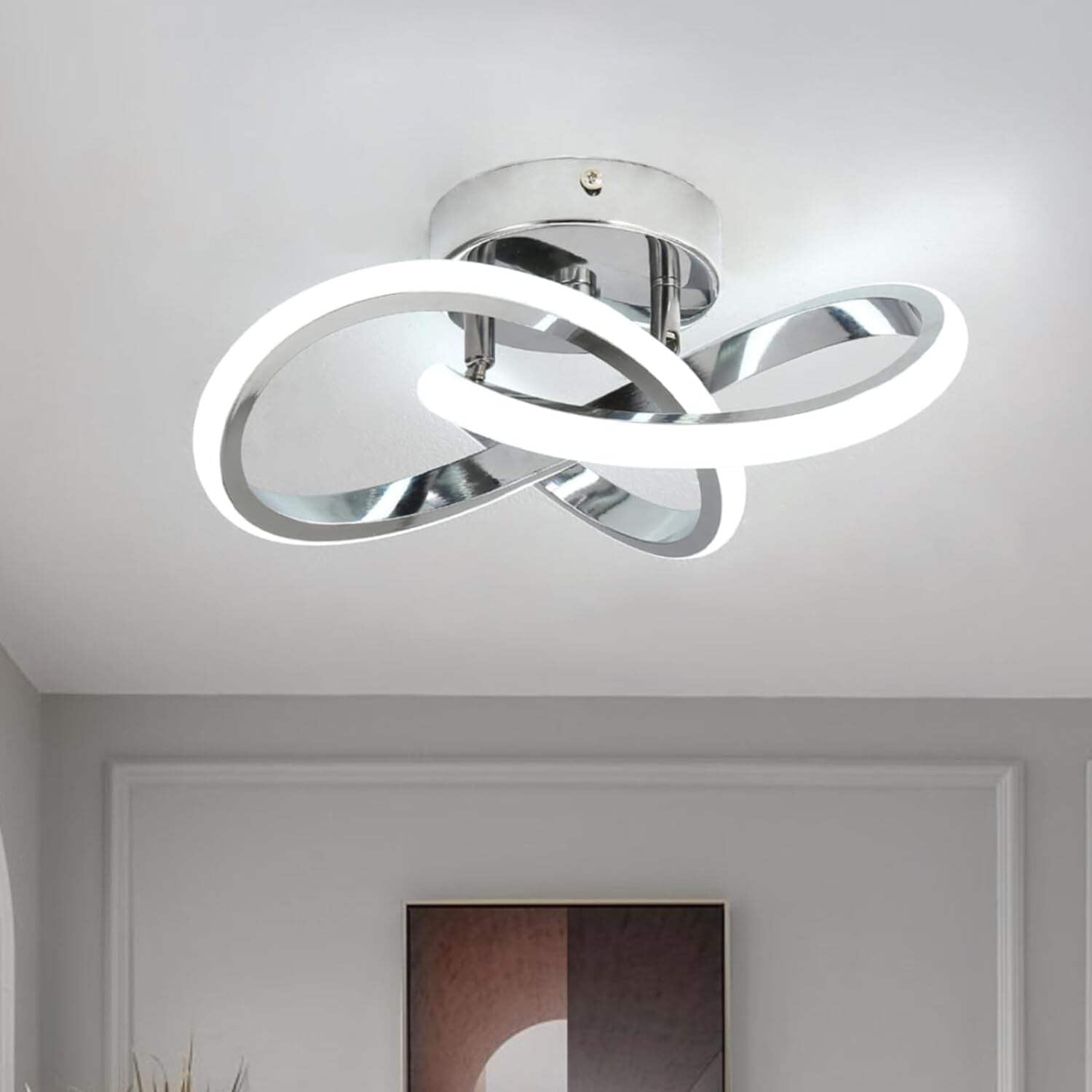 CANEOE Modern LED Ceiling Light, 6000K Gold Led Hallway Ceiling Light ...