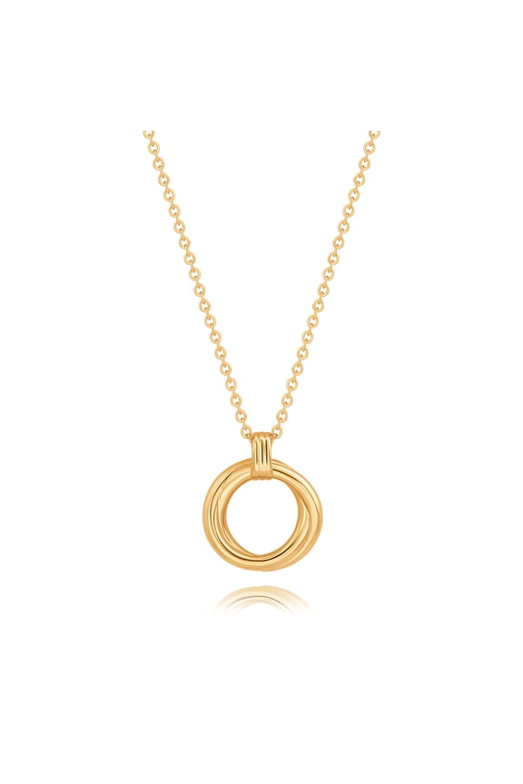 Gold Circle Pendant Necklace