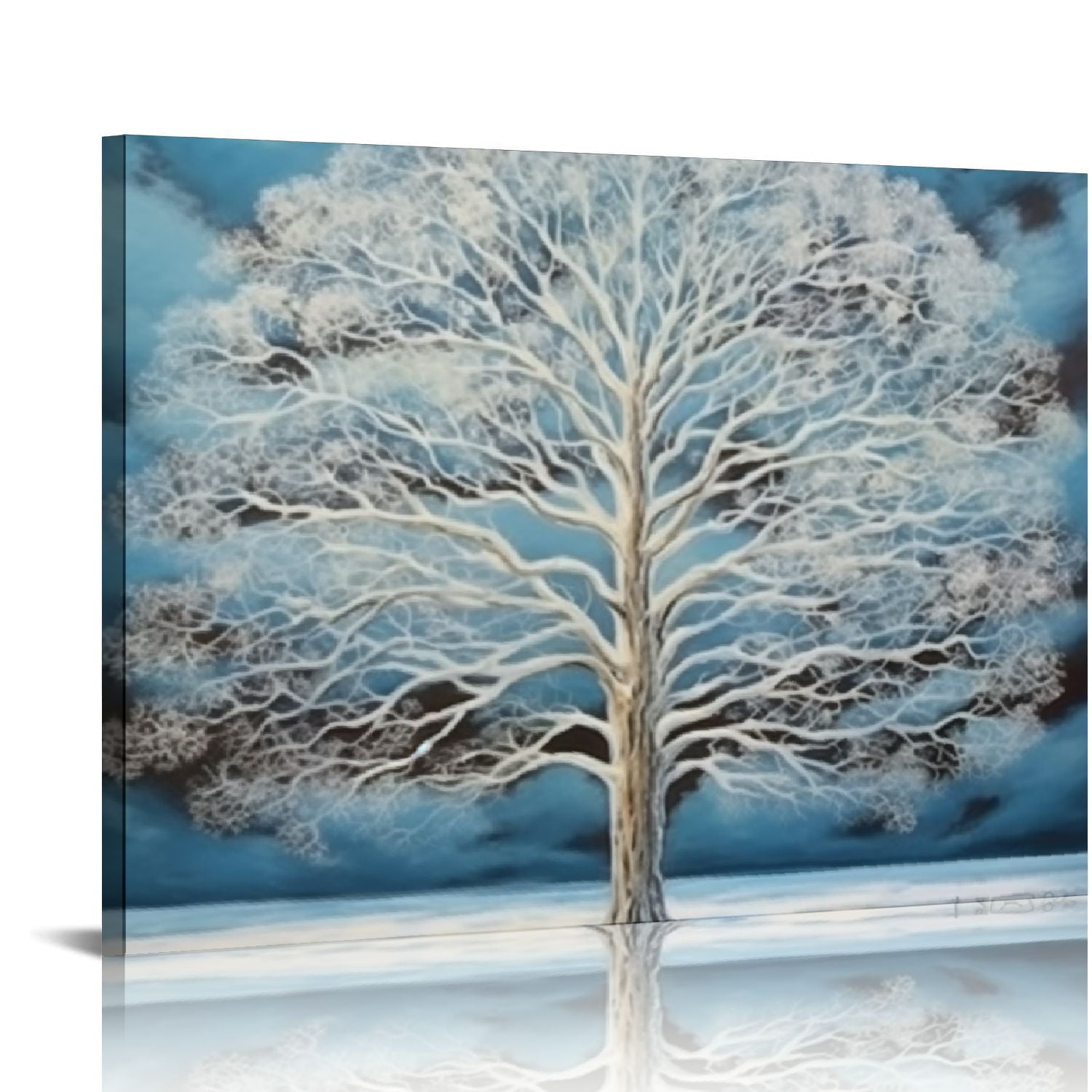 CANFLASHION Abstract Mdern Tree Landscape Wall Art Paintings for Teal ... CANFLASHION Abstract Mdern Tree Landscape Wall Art Paintings for Teal ...