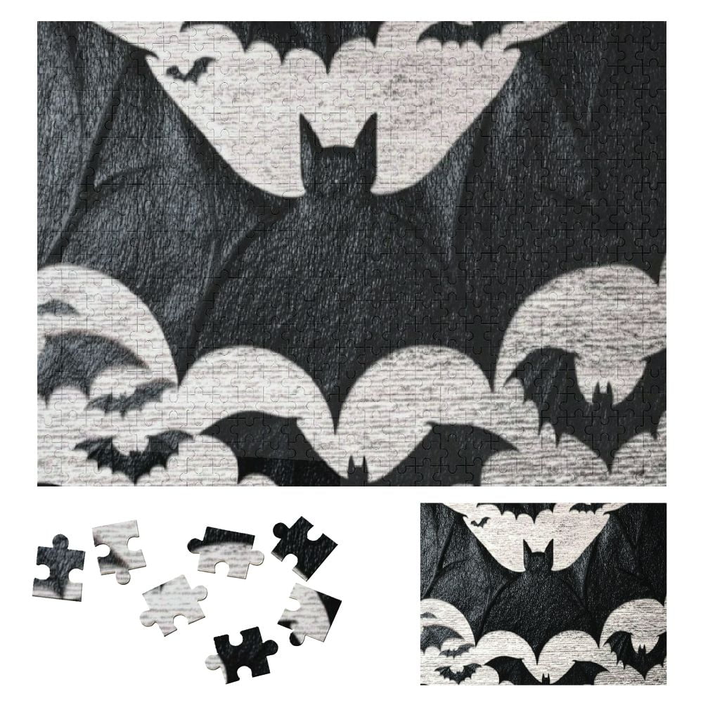 CANFLASHION Bats Wing Pattern Wood Impossible Wooden Puzzle - Family ...