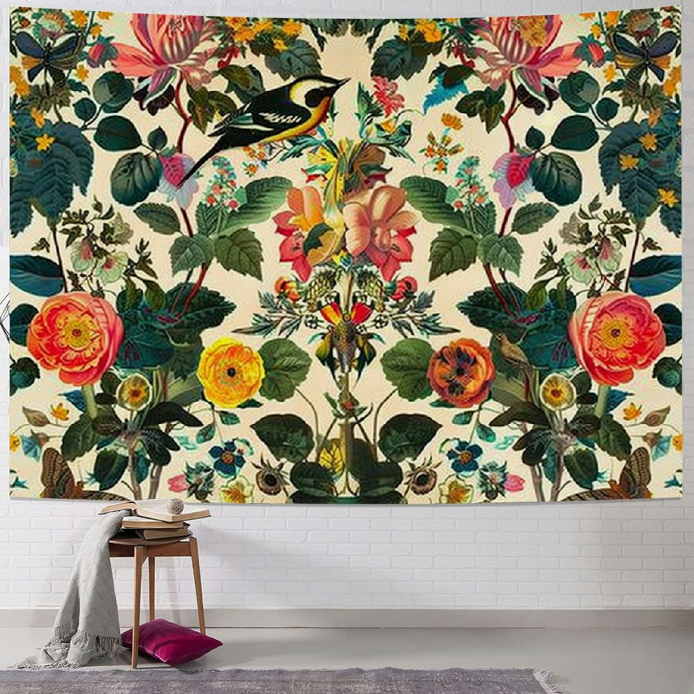 CANFLASHION Boho Butterfly Flower Tapestry for Bedroom Colorful Vintage ... CANFLASHION Boho Butterfly Flower Tapestry for Bedroom Colorful Vintage ...
