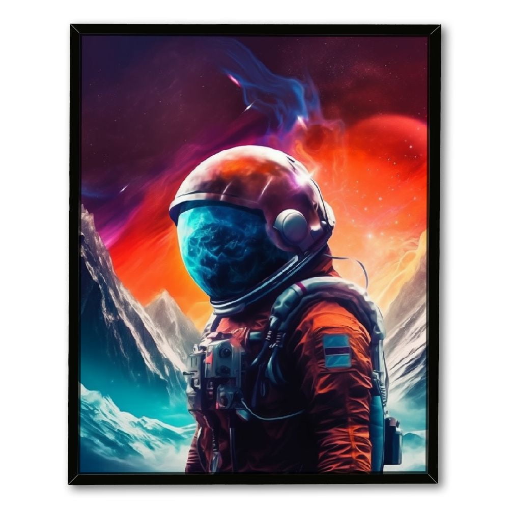 CANFLASHION Cool Astronaut Wall Art Abstract Funny Spaceman Poster ...