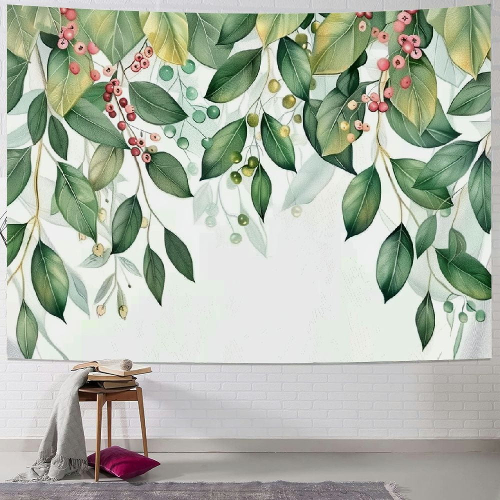 CANFLASHION Green Leaf Tapestry Eucalyptus Leaves Tapestry Tropical ... CANFLASHION Green Leaf Tapestry Eucalyptus Leaves Tapestry Tropical ...