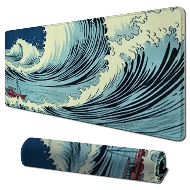 CANFLASHION Wave Boat Ocean Gaming Mouse Pad for Gamer/Desktop/Office ...