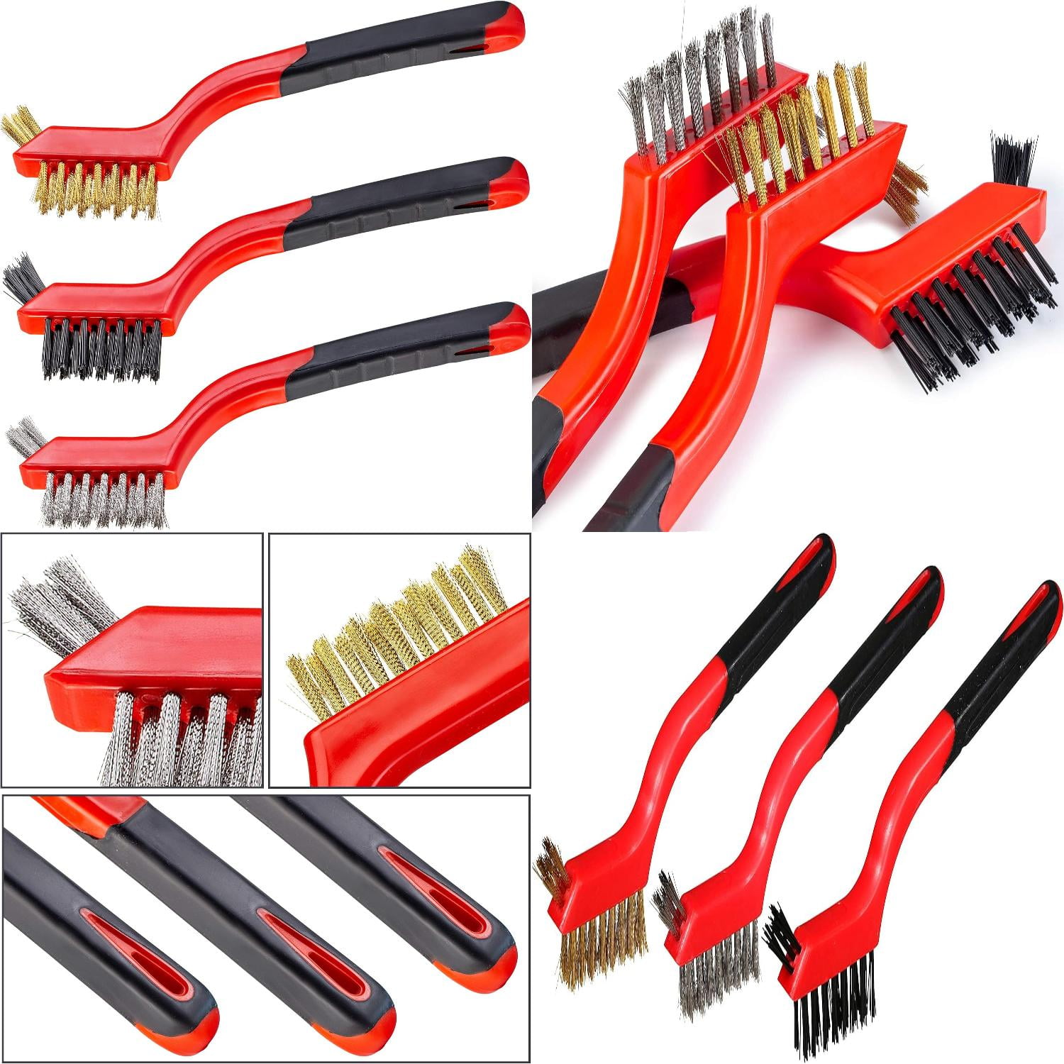 CANHWLUO Effective Rust Removal and Cleaning Sturdy Set of Wire Brushes ...
