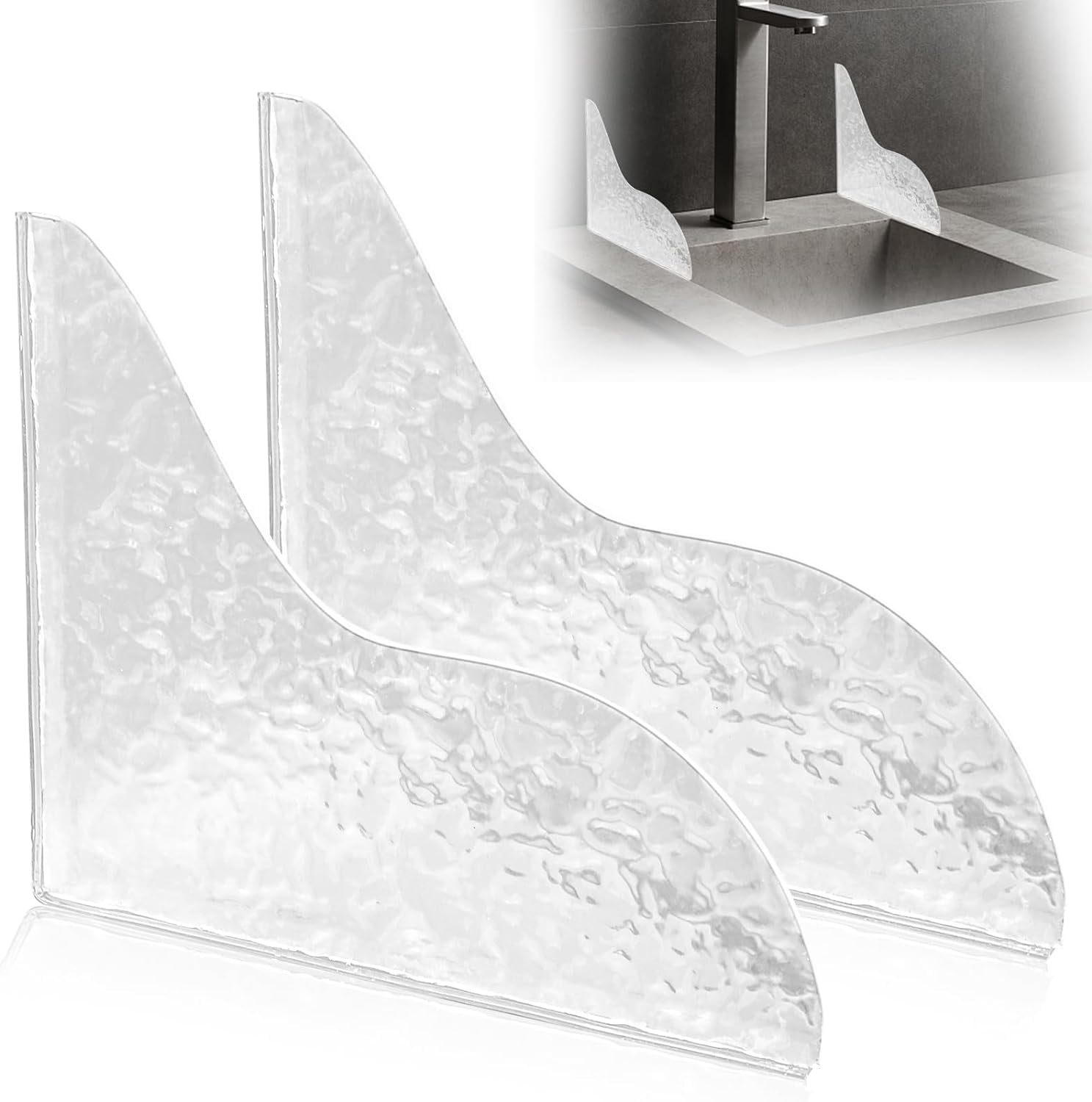 CANIPHA 2Pcs Shower Splash Guard, Self- Adhesive Shower Water Splash ...