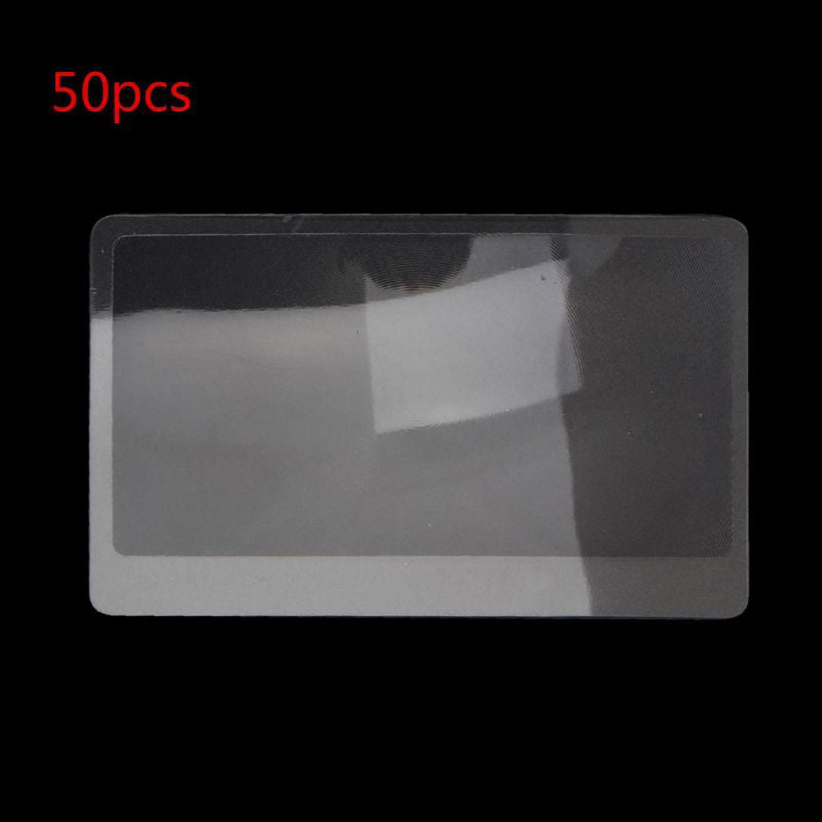 CANKER 50Pcs 3X Credit Card Magnifier Wallet Pocket Magnifying Fresnel ...