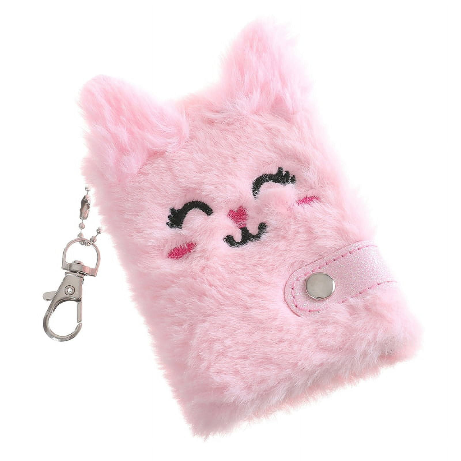 CANKER Pocket Plush Notebook Notepad with Keychain Ideal for Girl Women ...