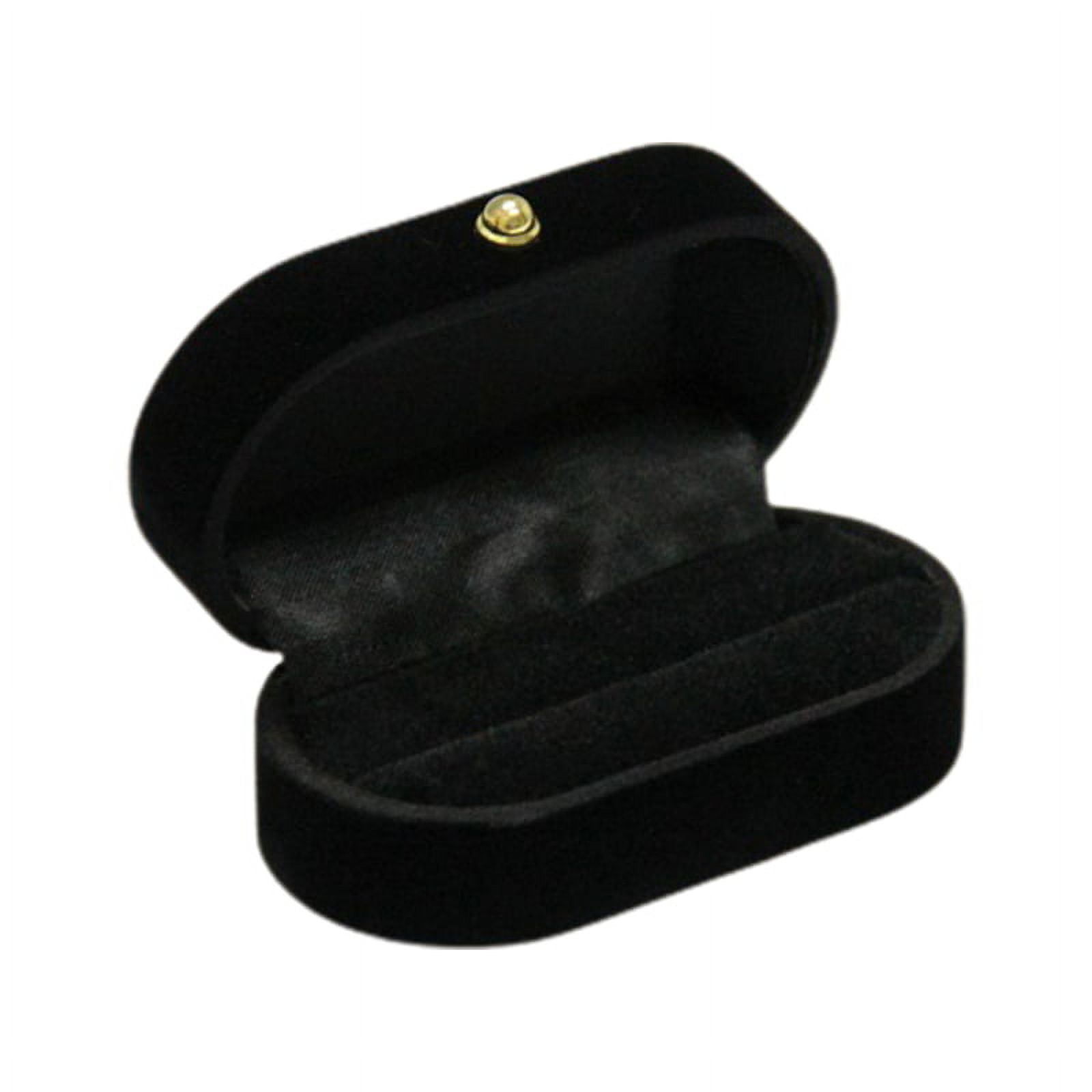 CANKER Portable Double Rings Box Display Jewelry Holder Wedding ...