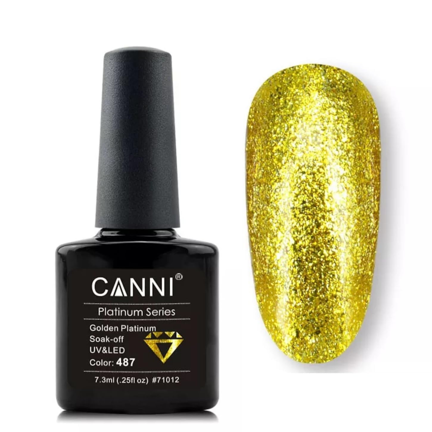 CANNI perfect platinum gel color coat long lasting chrome nail gel polish 73ml Nail Manicure ...