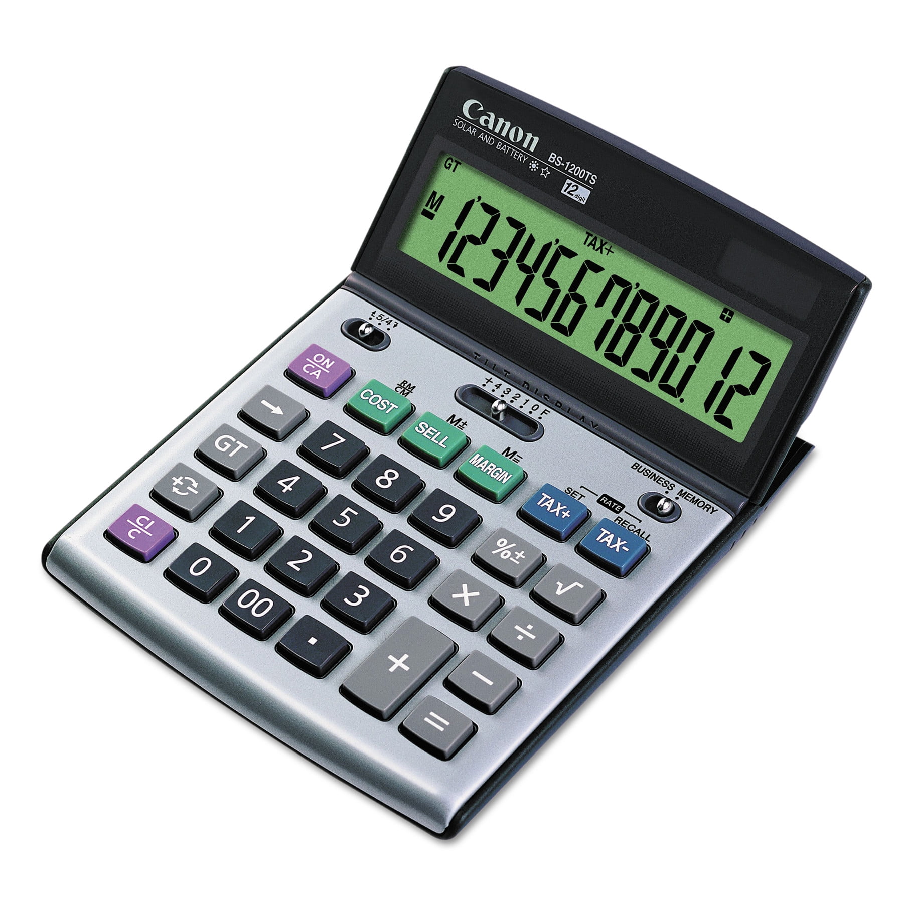 Free Shipping! Canon BS-1200TS Desktop Calculator, 12-Digit LCD Display ...