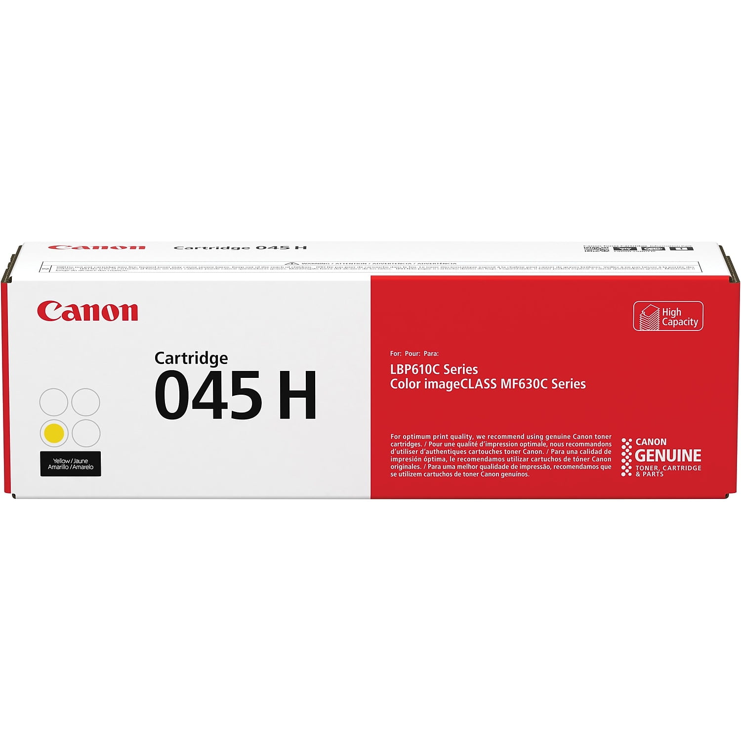 Canon High Capacity Toner Cartridge 045H, Genuine Canon Cartridge for High-Quality Results, 1 ...