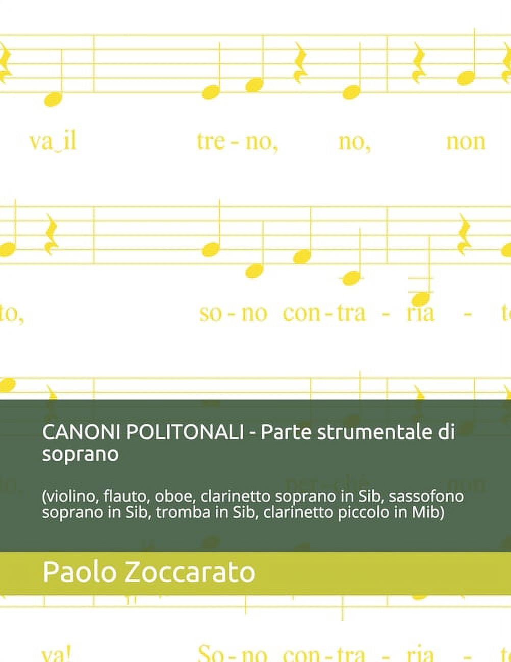 CANONI POLITONALI - Parte strumentale di soprano: (violino, flauto ...