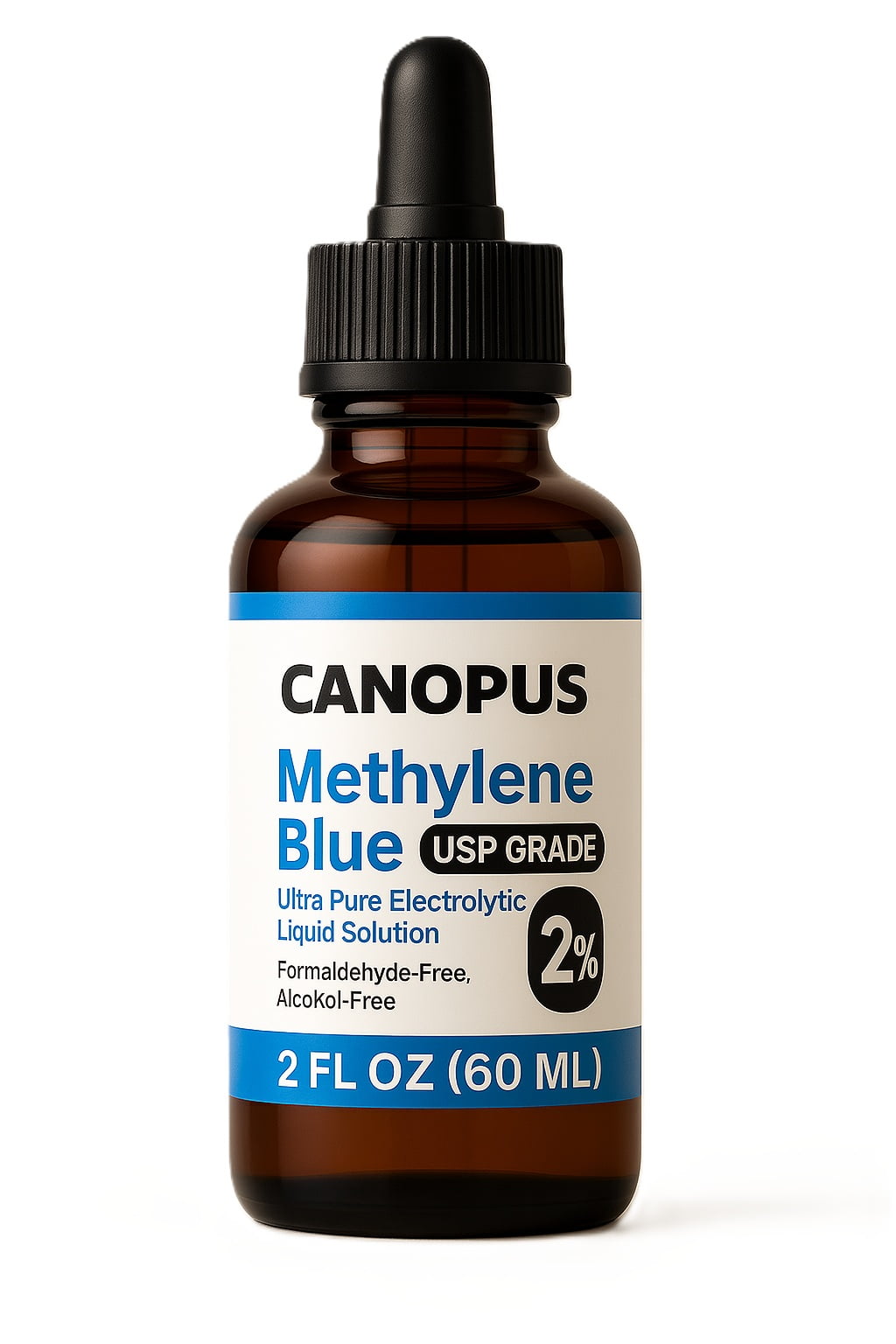 CANOPUS Methylene Blue Drop, 2% USP Grade, 2 fl oz (60 ml) - Walmart.com